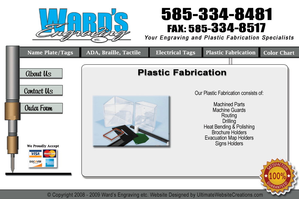 Ward's Engraving etc. has been your engraving and plastic fabrication specialist since 1996.